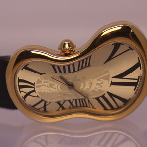 Melting Watch Dali Inspired Vintage Style Rare French Homage Irregular ...