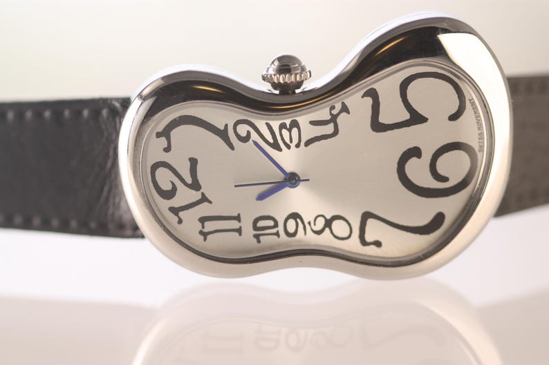Melting Watch Dali Inspired Vintage Style Rare French Homage Irregular ...