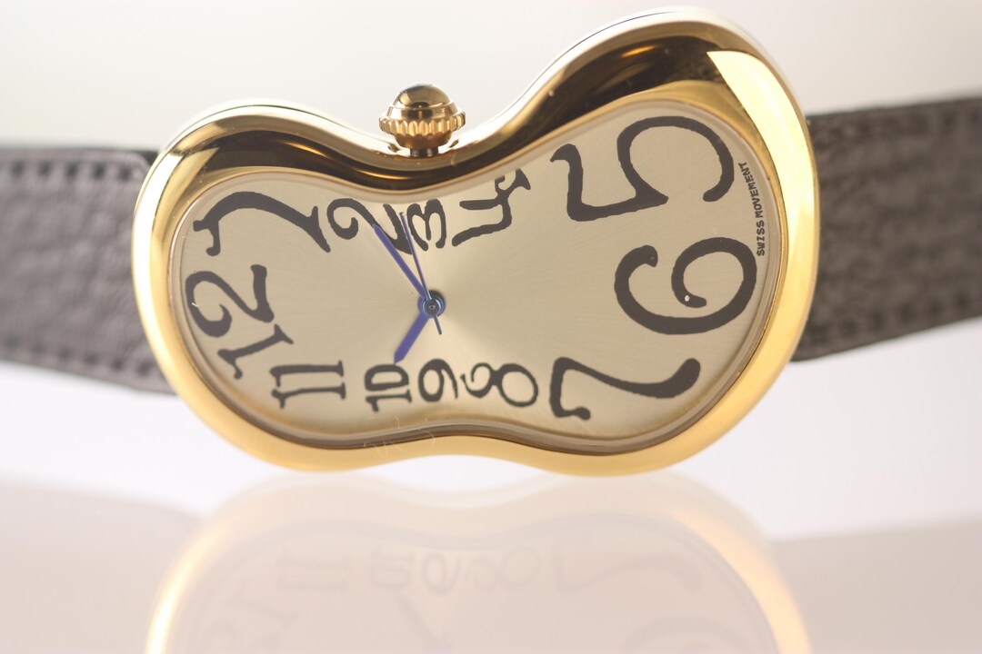 Melting Watch Dali Inspired Vintage Style Rare French Homage Irregular ...