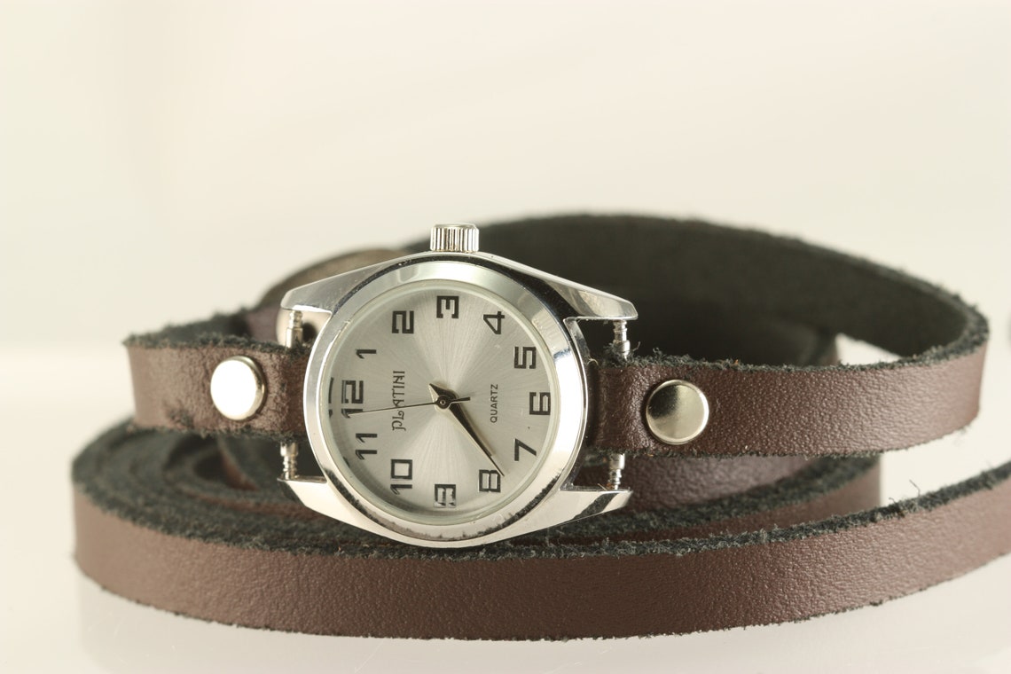 Woman Wrap Watch ,silver Wrist Watch, Winding Watch, Bracelet Watch ...