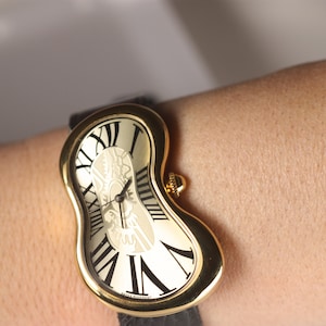 Melting Watch Dali Inspired Vintage Style Rare French Homage Irregular ...