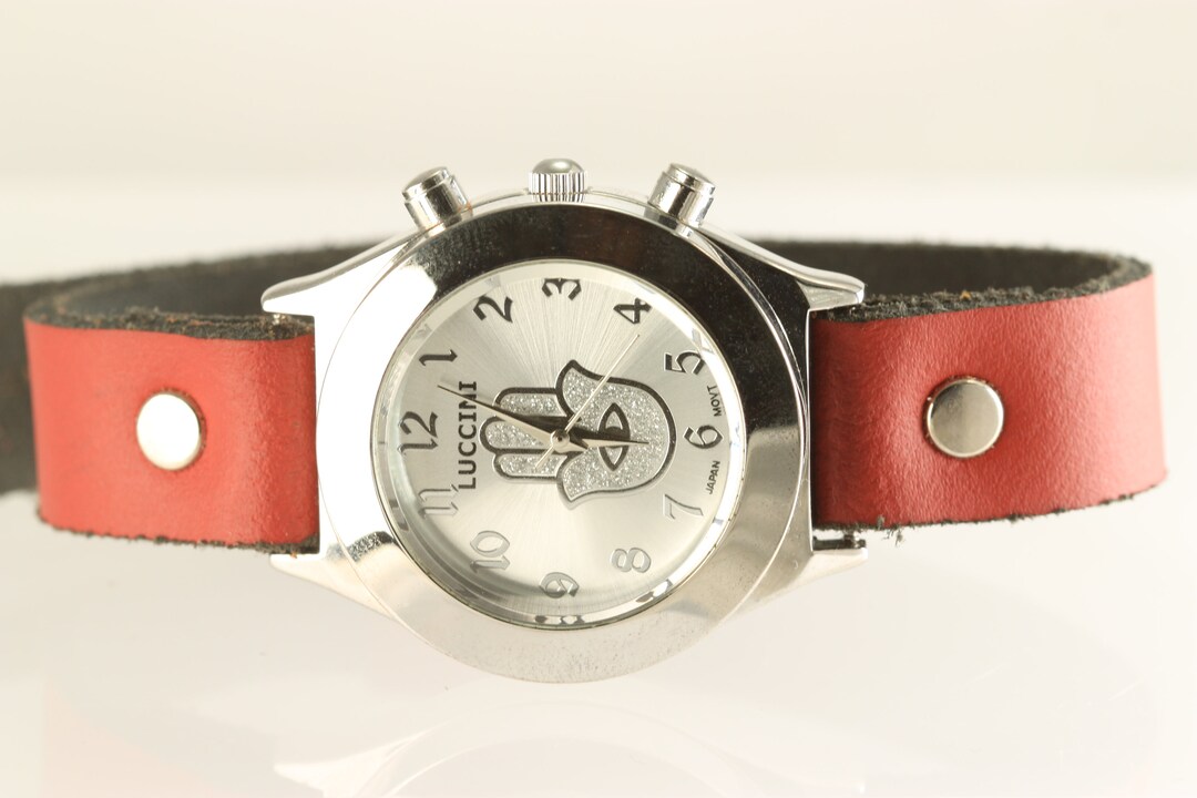 Red Burgundy Leather,shema Israel, Judaica Religious, Hamsa Evil Eye ...