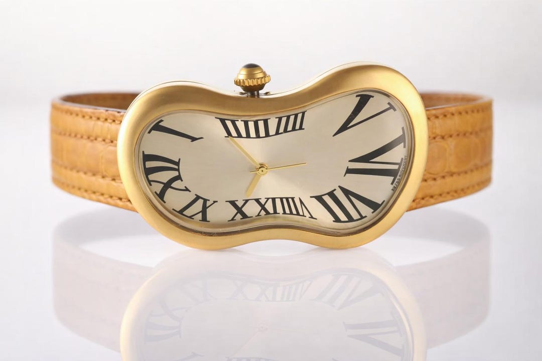 Melting Watch Dali Inspired Vintage Style Rare French Homage Irregular ...