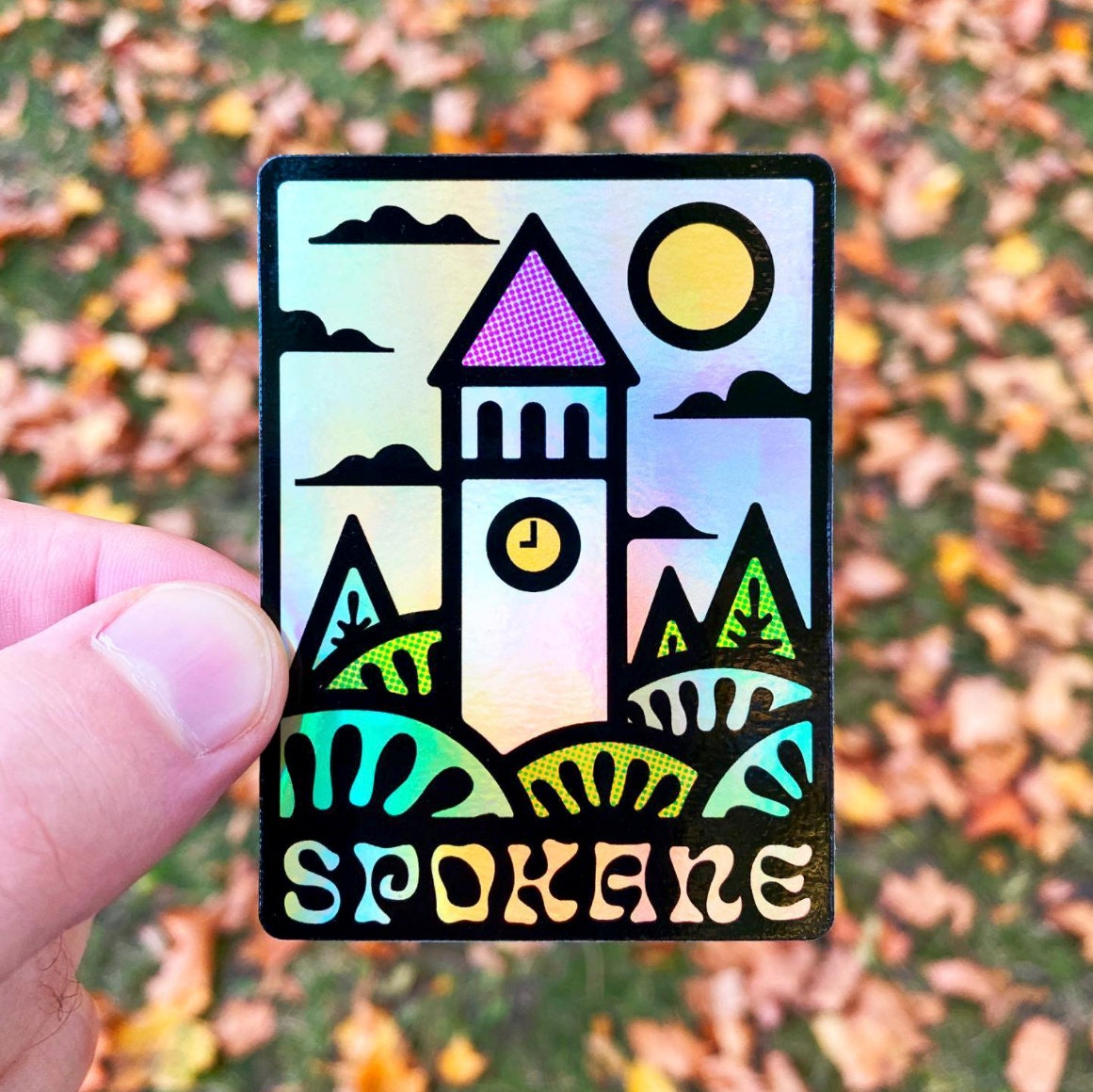 Spokane Sticker | Washington State Decal | Holo Stickers | Shiny ...