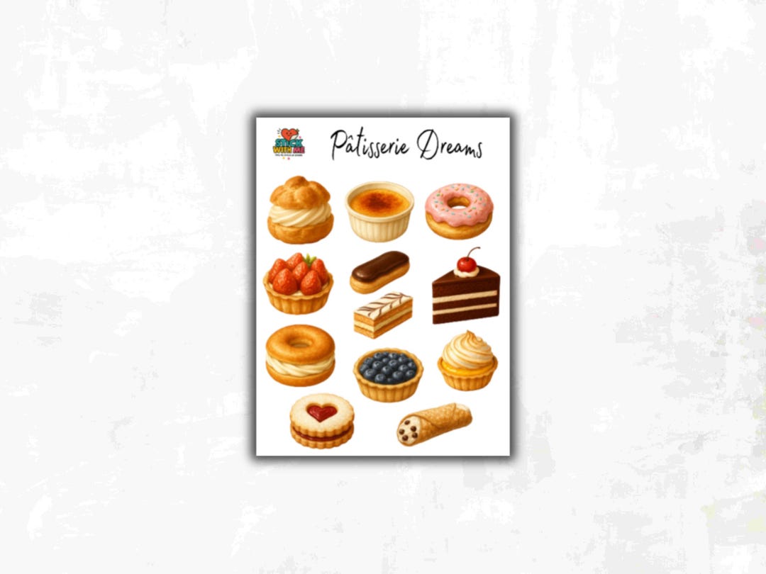 Dessert Sticker Sheet: Bakery & Pastry Journal Stickers - Etsy