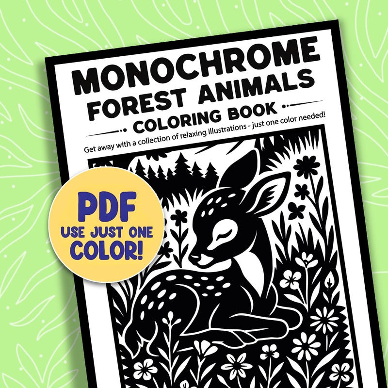 Nature Animal Coloring - Etsy
