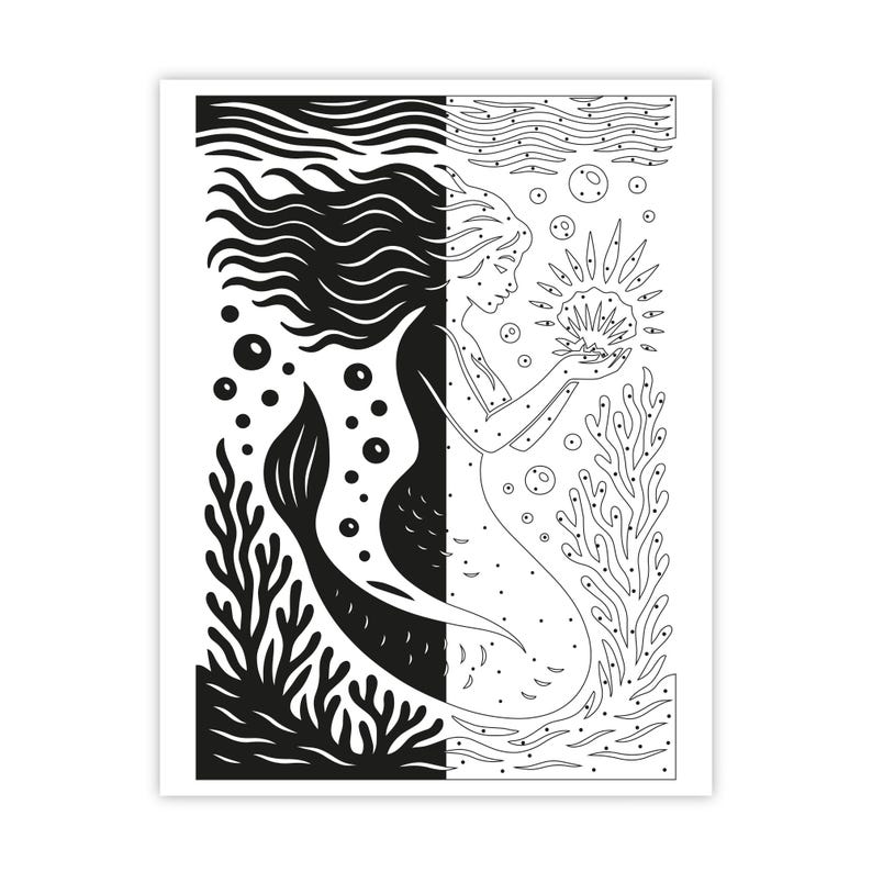 Monochrome Coloring Book Pages , A Collection of Selling Illustrations ...