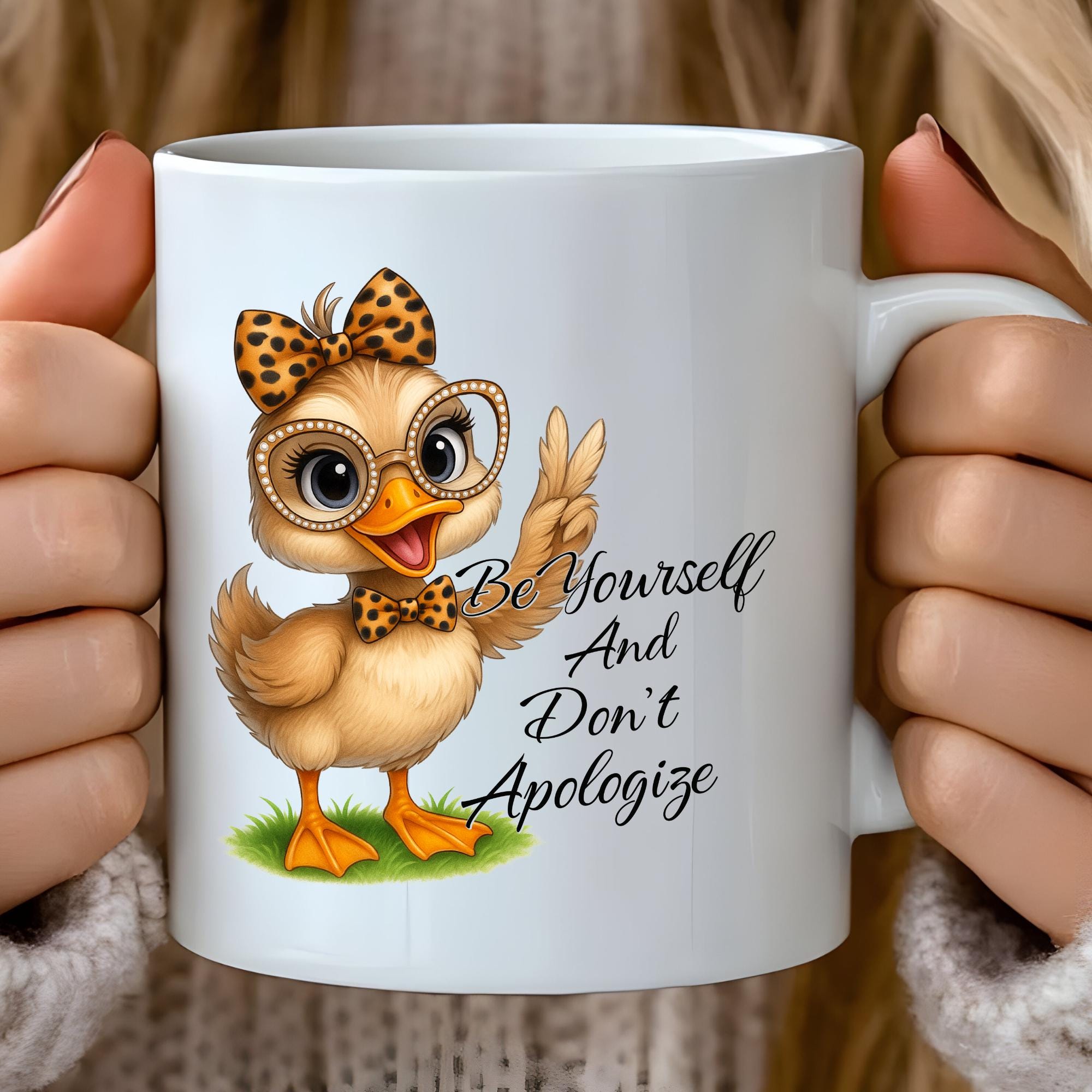 Be Yourself and Don't Apologize PNG, Leopard Funny Motivational Sassy ...
