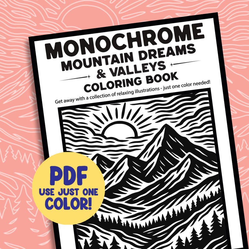 One Pager Coloring Book - Etsy