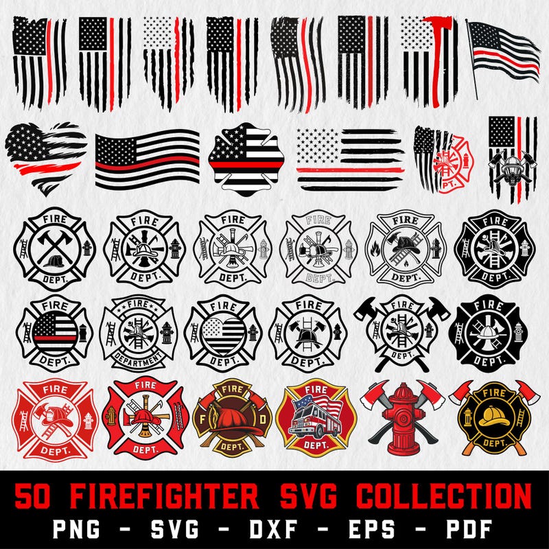 Fire Dept Flag Cut Svg - Etsy