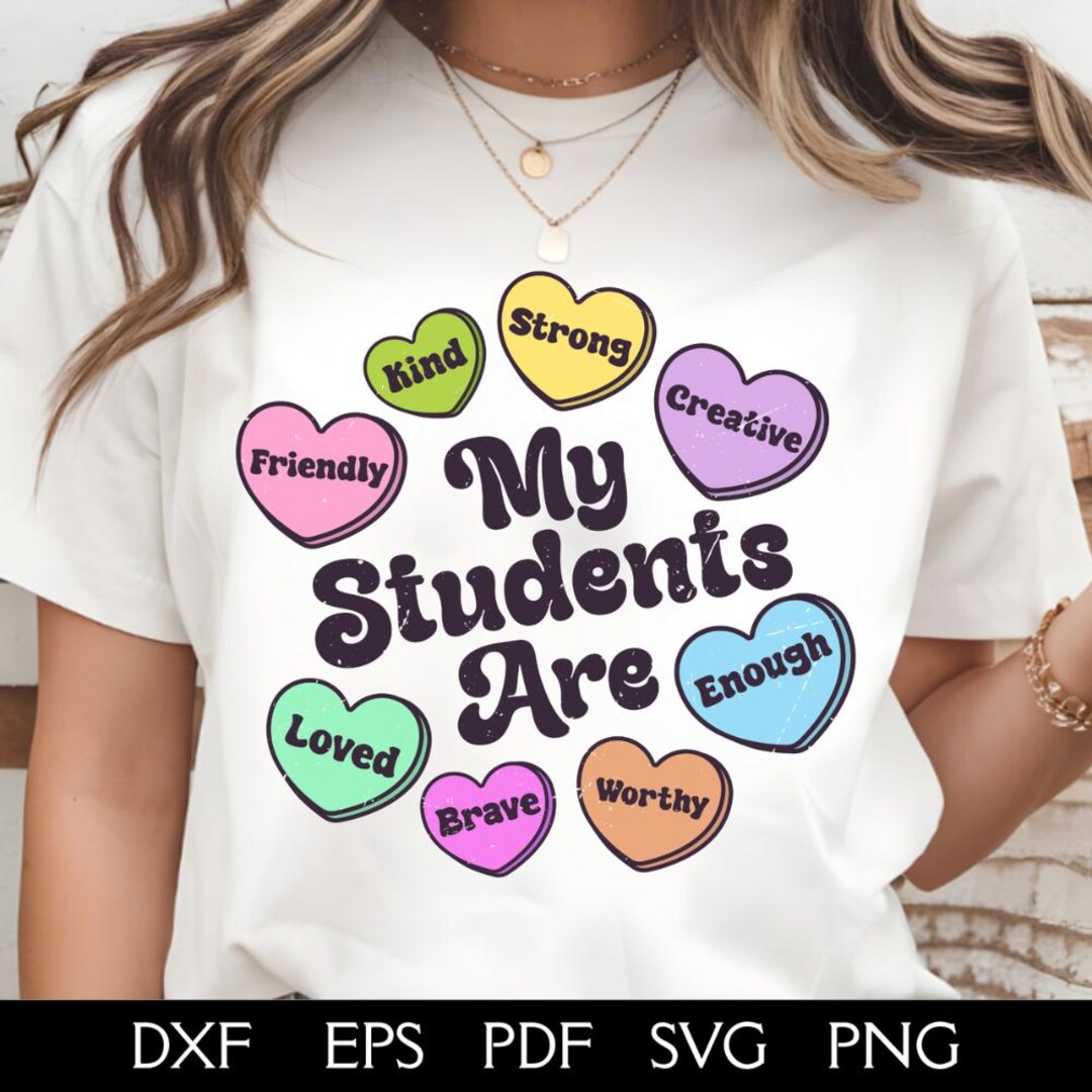 My Students Are Friendly Love PNG, Retro Teacher Valentine Heart Design ...