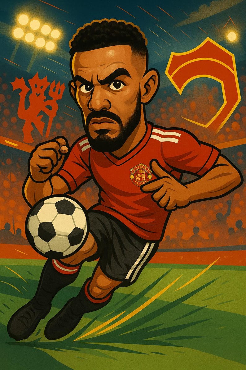 Manchester United Chibi Caricature PNG: Football Stars Digital Art - Etsy