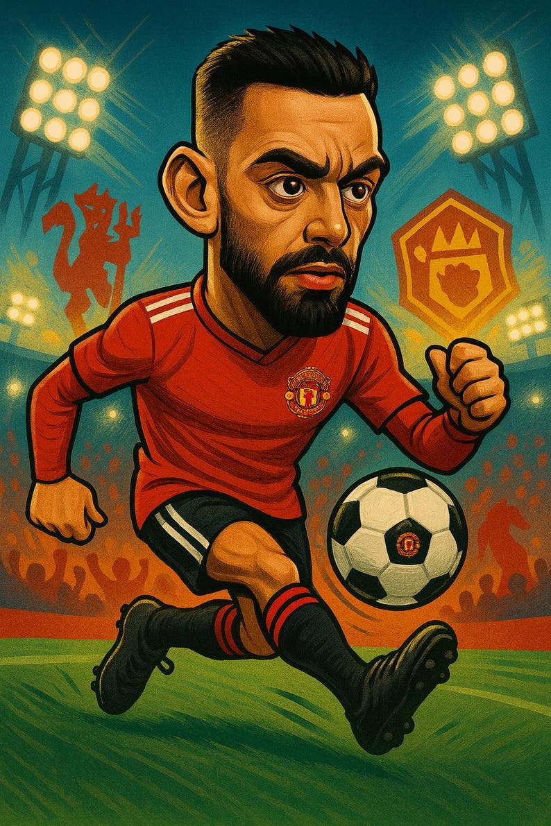 Manchester United Chibi Caricature PNG: Football Stars Digital Art - Etsy
