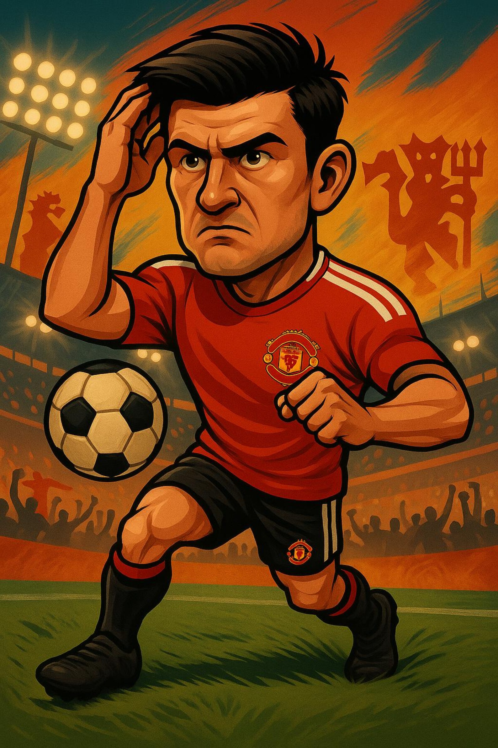 Manchester United Chibi Caricature PNG: Football Stars Digital Art - Etsy