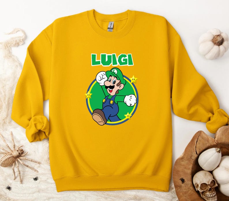 Super Mario Family Halloween Sweatshirt,mario Luigi Peach Yoshi Bowser ...
