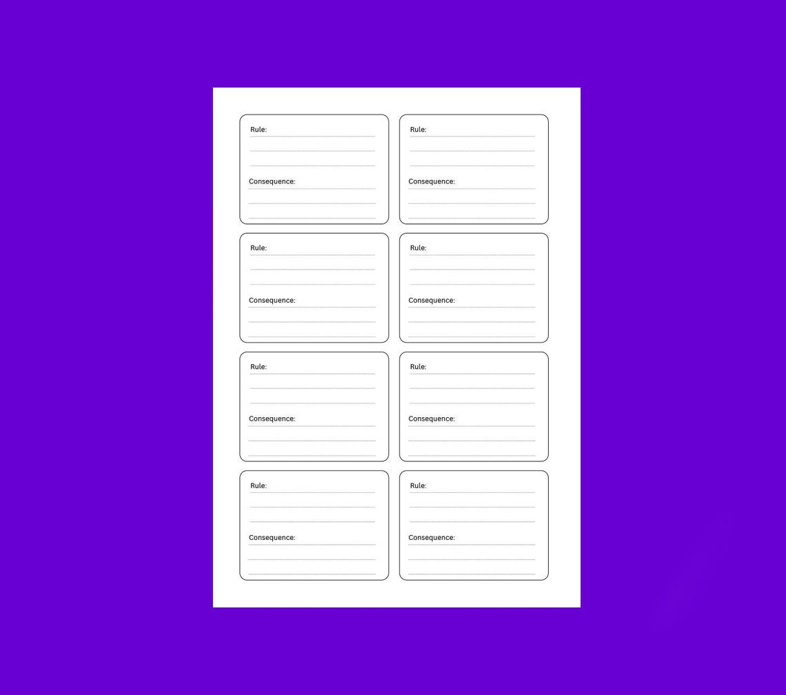 Printable BDSM Rules & Consequences Chart: D/s Discipline Tracker (PDF ...