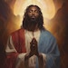 5 Praying Black Jesus Prints, Brown Jesus Wall Art Print, Christian ...