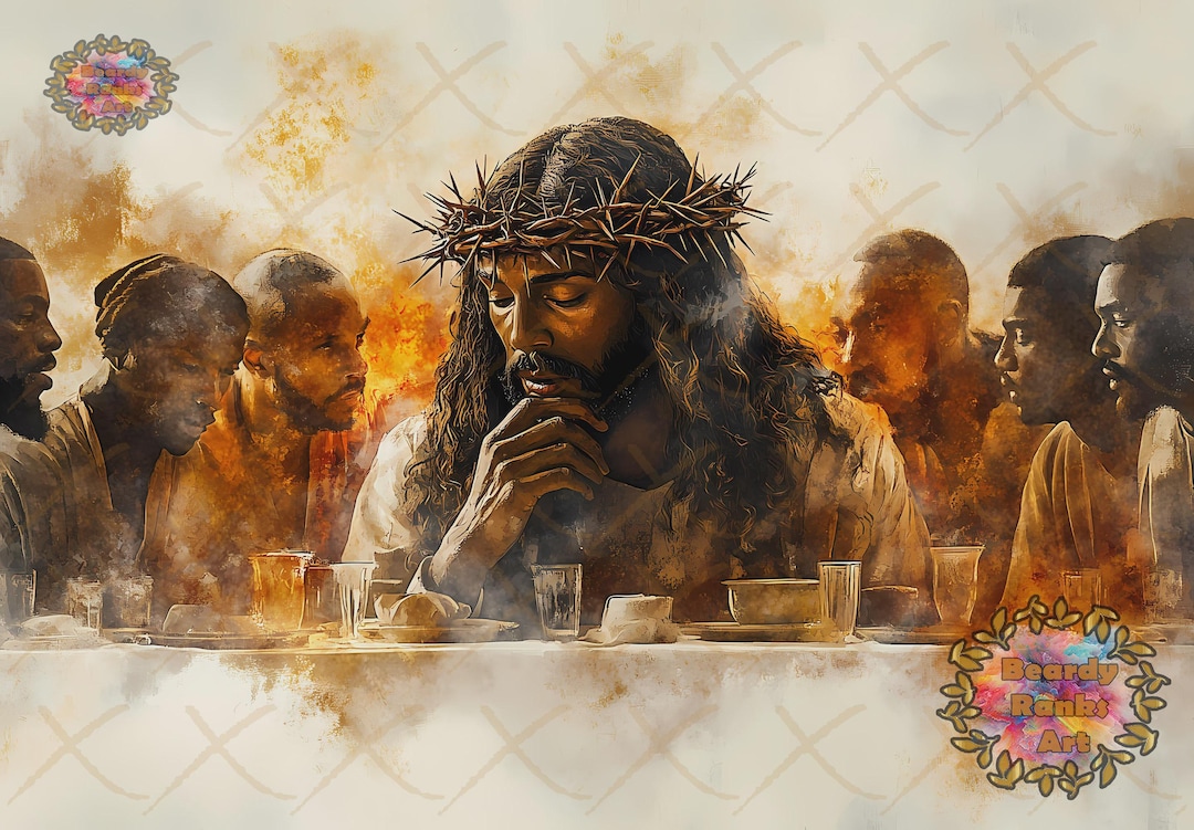 Black Jesus the Last Supper Prints, Brown Jesus the Last Supper ...