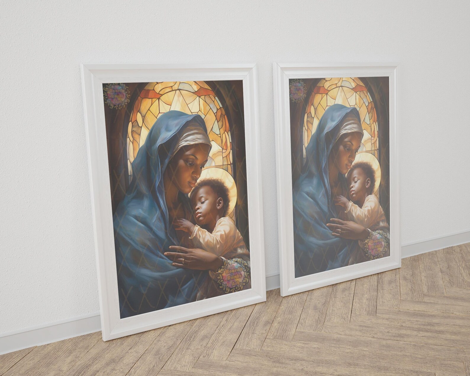 African American Virgin Mary Prints, Black Virgin Mary Wall Art, Black ...