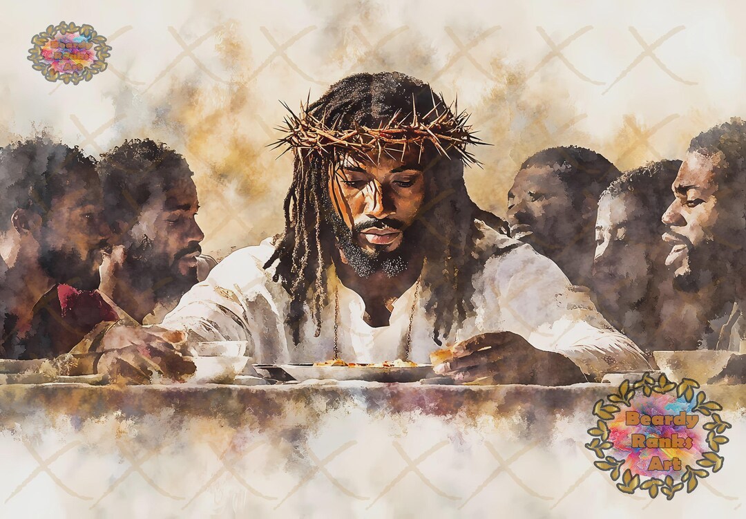 Black Jesus the Last Supper Prints, Brown Jesus the Last Supper ...