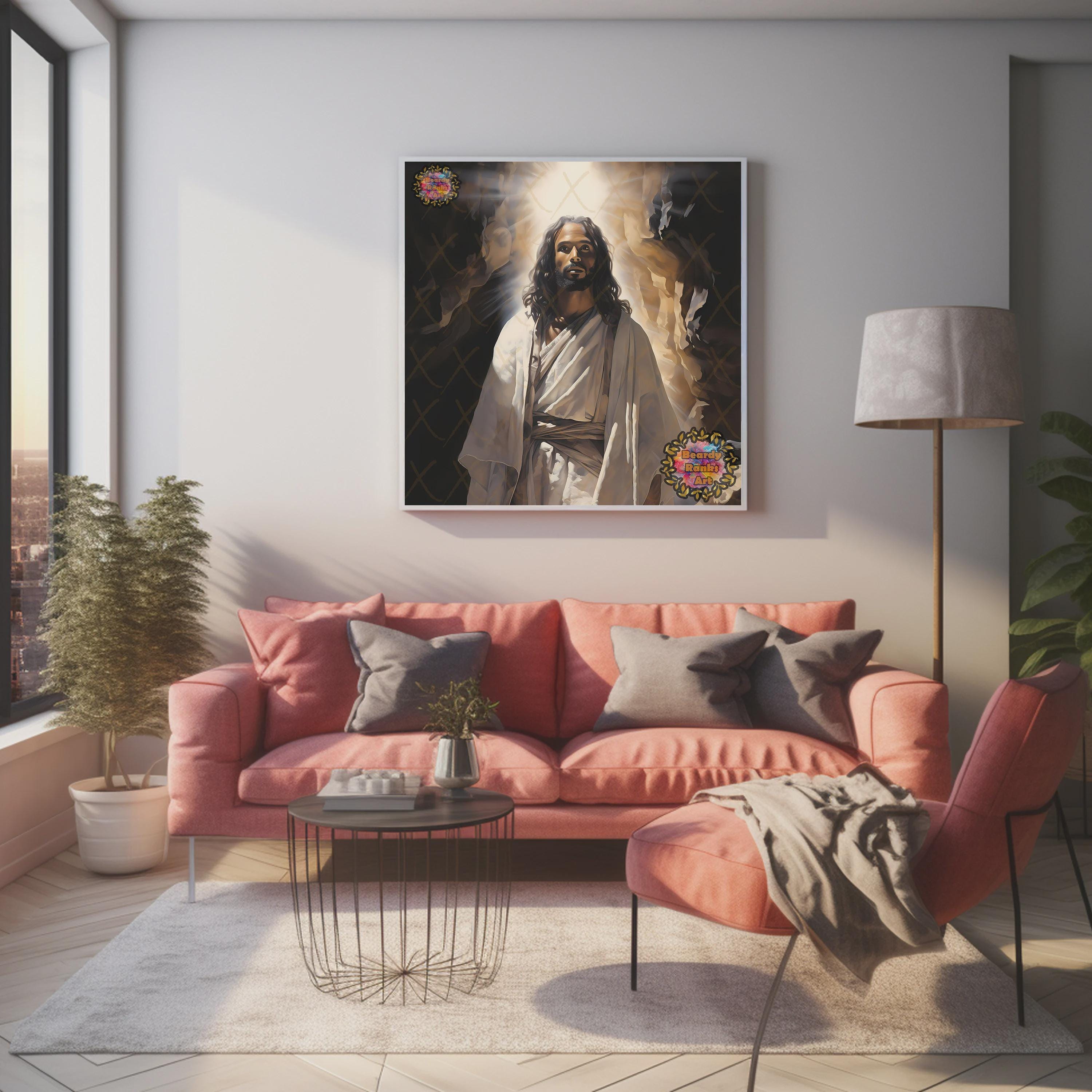 Black Jesus Christ Leaving the Tomb Print, Christian Artwork (digital ...