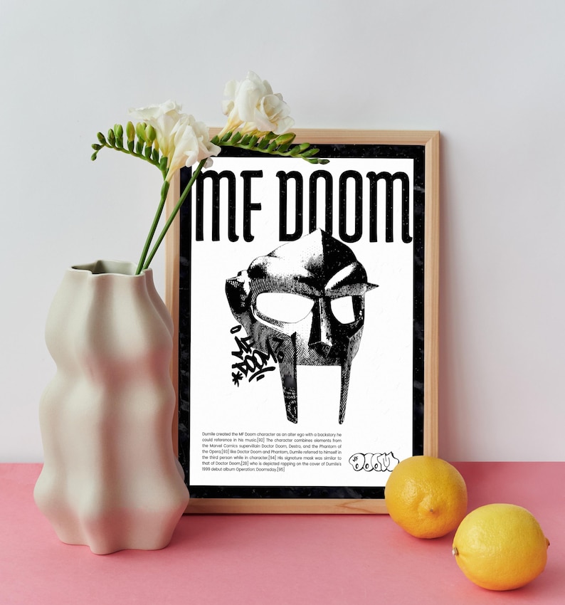 MF Doom Poster Print: Album Cover Art, Music Room Decor - Etsy