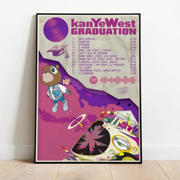 Graduation Kanye West Poster - Etsy
