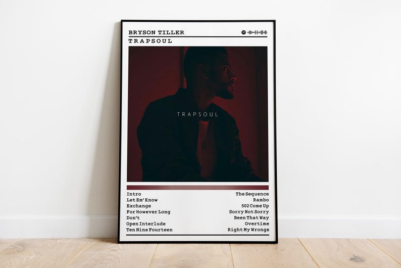 Bryson Tiller Trap Soul Album Poster: Matte Finish Wall Art - Etsy