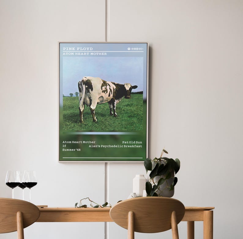 Pink Floyd Atom Heart Mother Poster: Album Cover Art Print - Etsy