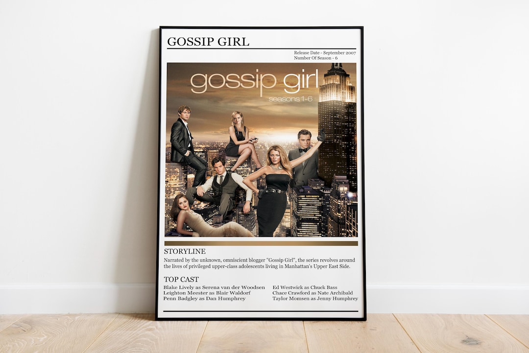 Gossip Girl TV Show Poster: Iconic Wall Art Print - Etsy