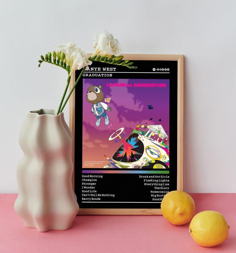 Kanye West Graduation Album Poster: Rap Music Wall Art - Etsy