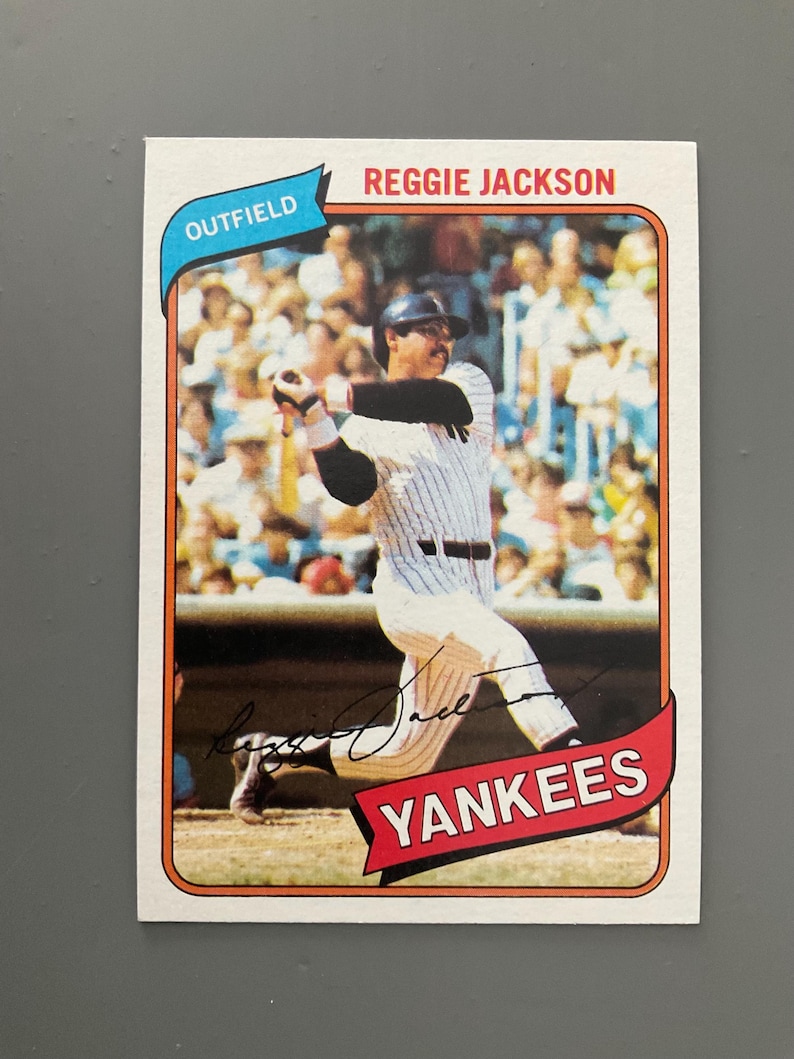 Reggie Jackson 1980 Topps Baseball Card #600 Original Issue New York ...