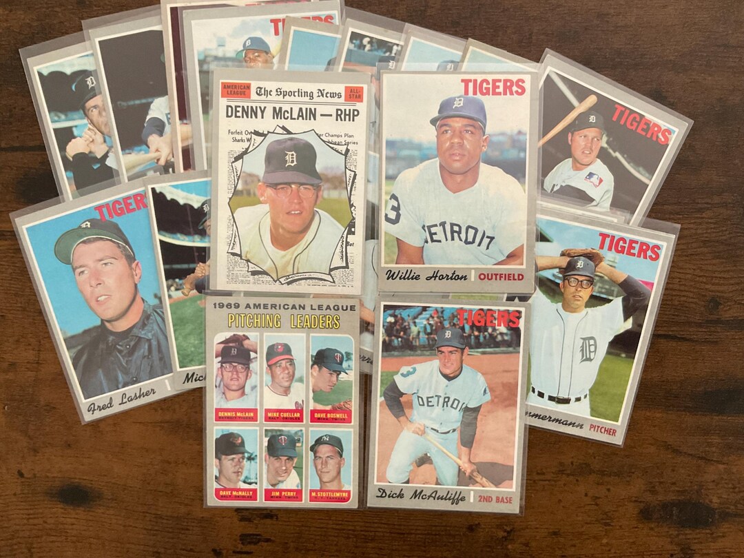 1970 Topps Baseball Detroit Tigers Card Lot of (19) Denny Mcclain ...
