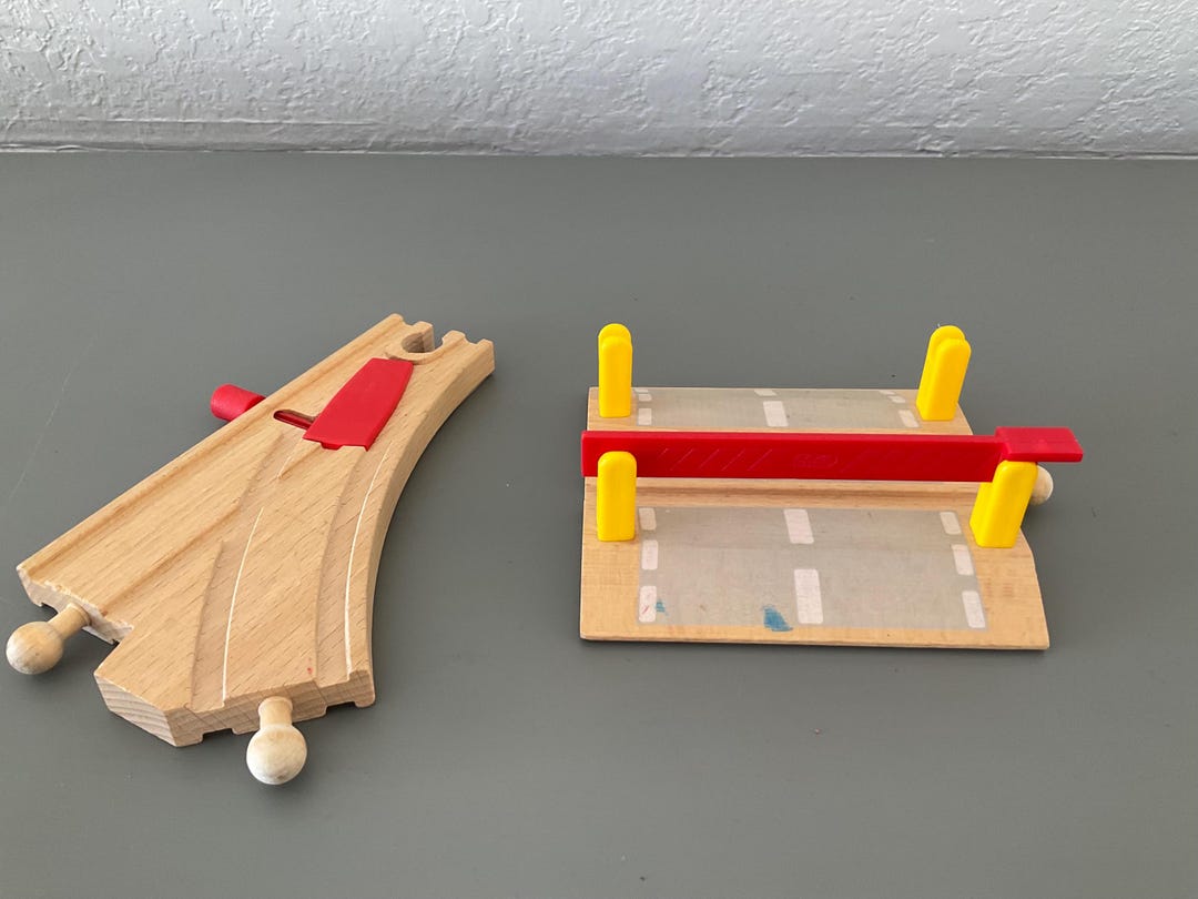 Vintage Brio Mechanical Switch #33344 Crossing Barrier Sweden Wooden ...