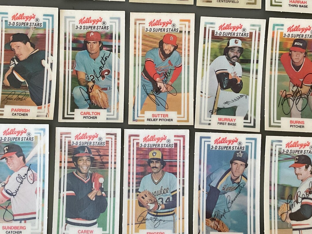 1983 Kellogg’s 3-D Baseball Card Lot of (24) Carlton Murray Carew ...