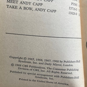 1968 Hat’s Off, Andy Capp Comic Strip Book by Smythe Vintage Softcover ...