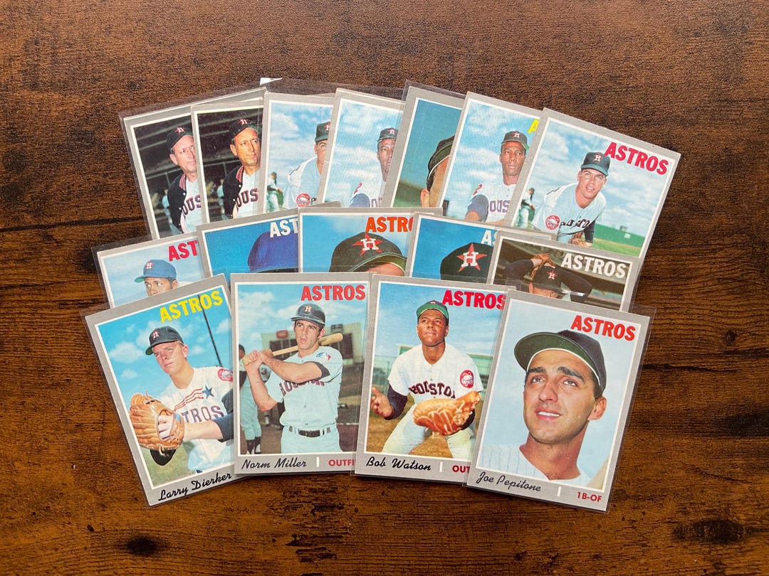 1970 Topps Baseball Houston Astros Card Lot of (16) Joe Pepitone Mid ...