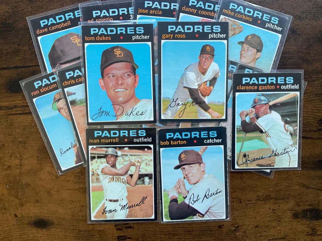 1971 Topps Baseball San Diego Padres Card Lot of (16) Brown Murrell ...