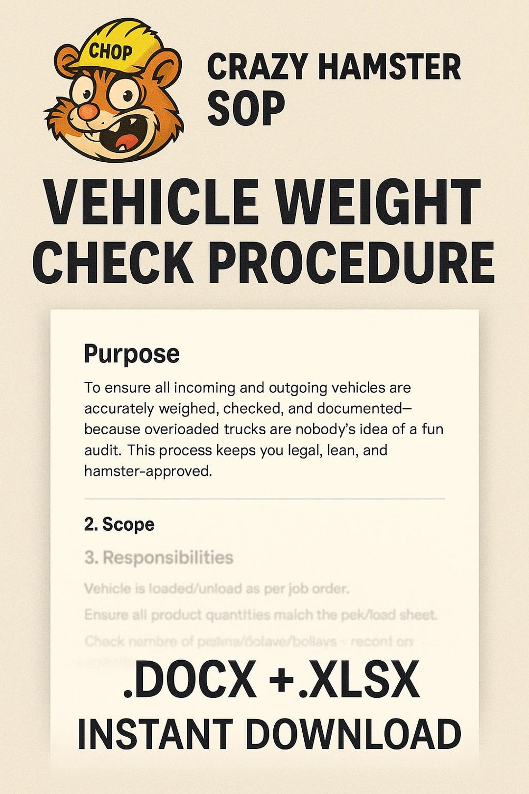 Vehicle Weight Check Form | Editable Word & Excel Template | Warehouse ...