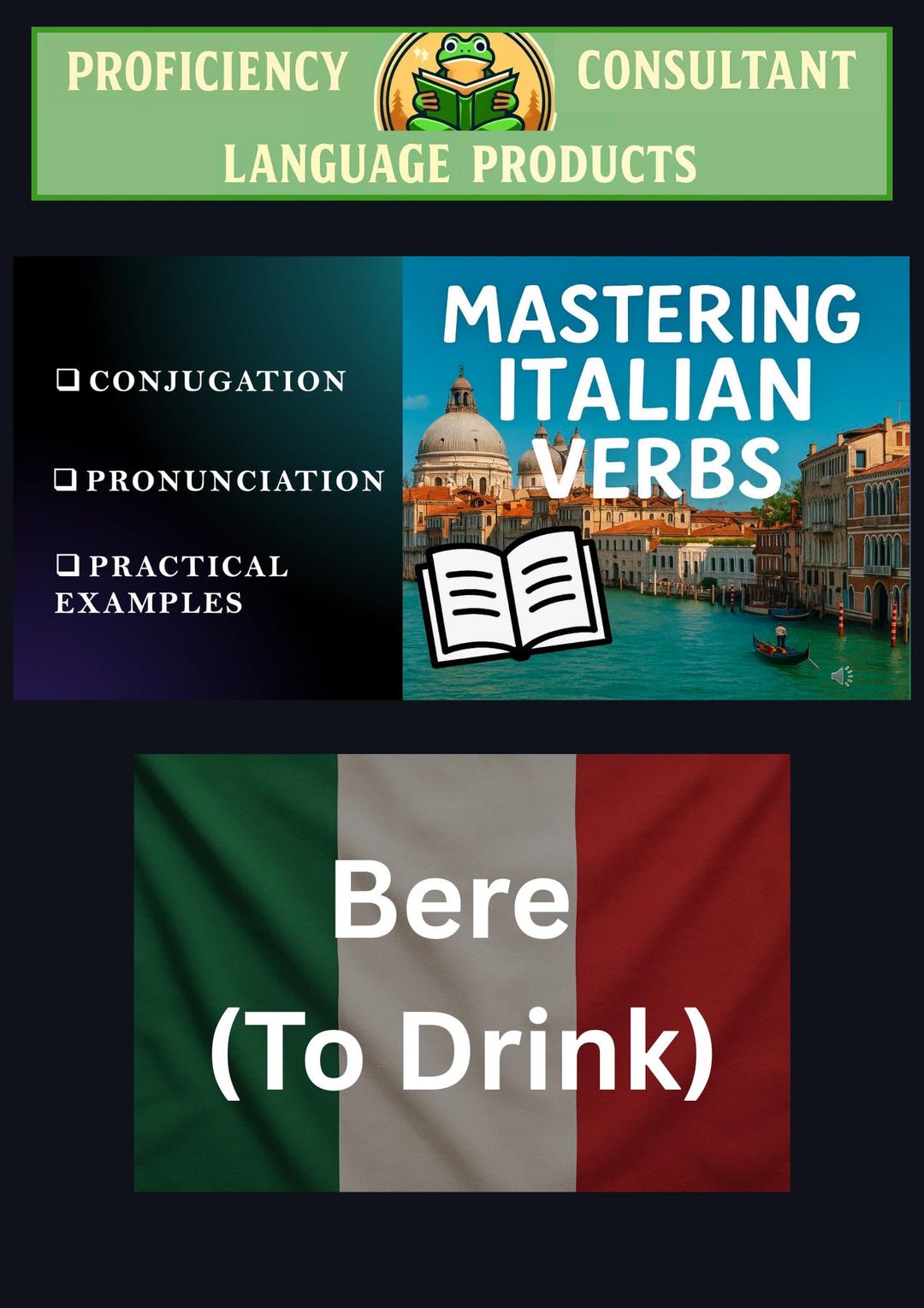Italian Verb Bere – Printable Conjugation for Beginners | PDF Language ...