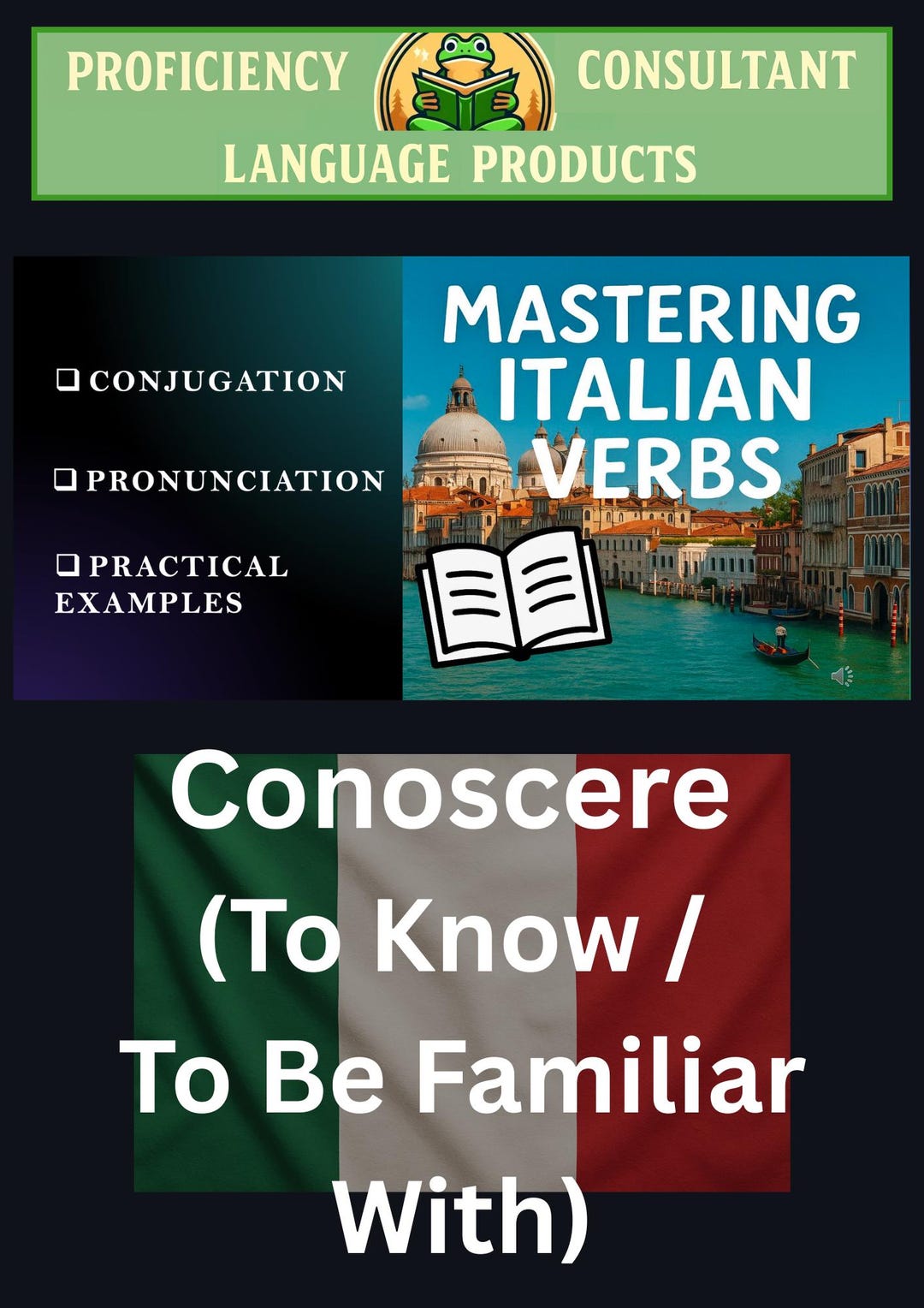 Italian Verb Conoscere – Printable Conjugation for Beginners | PDF ...