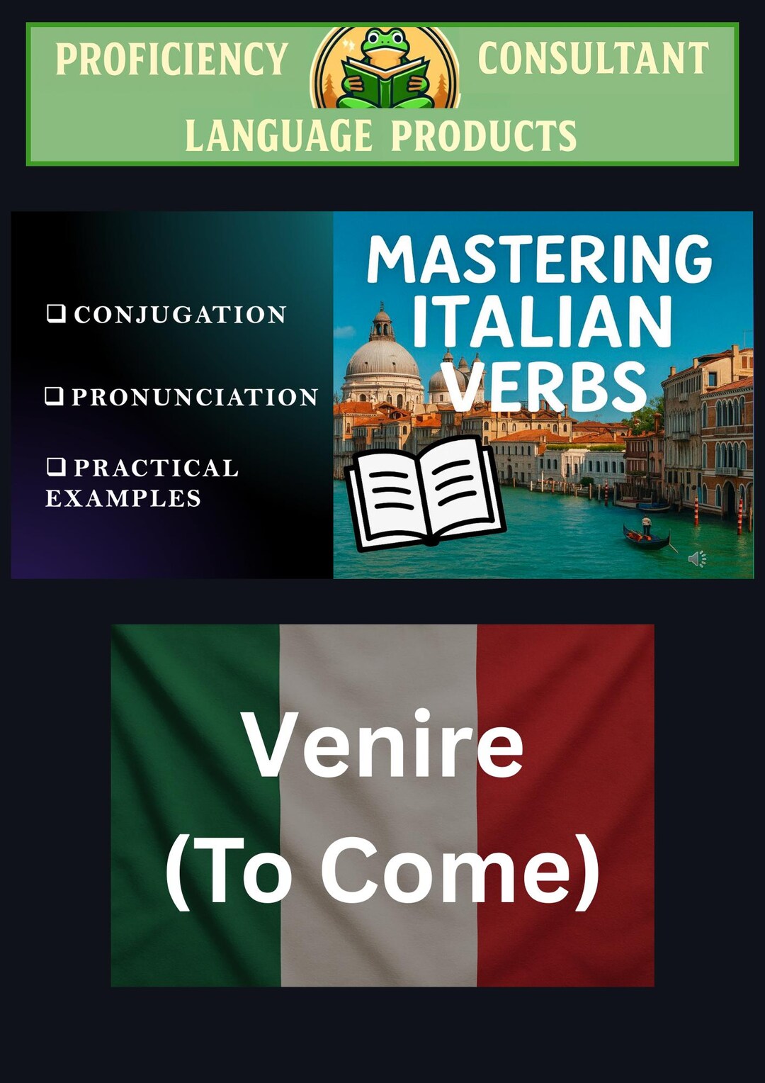 Italian Verb Venire – Printable Conjugation for Beginners | PDF ...