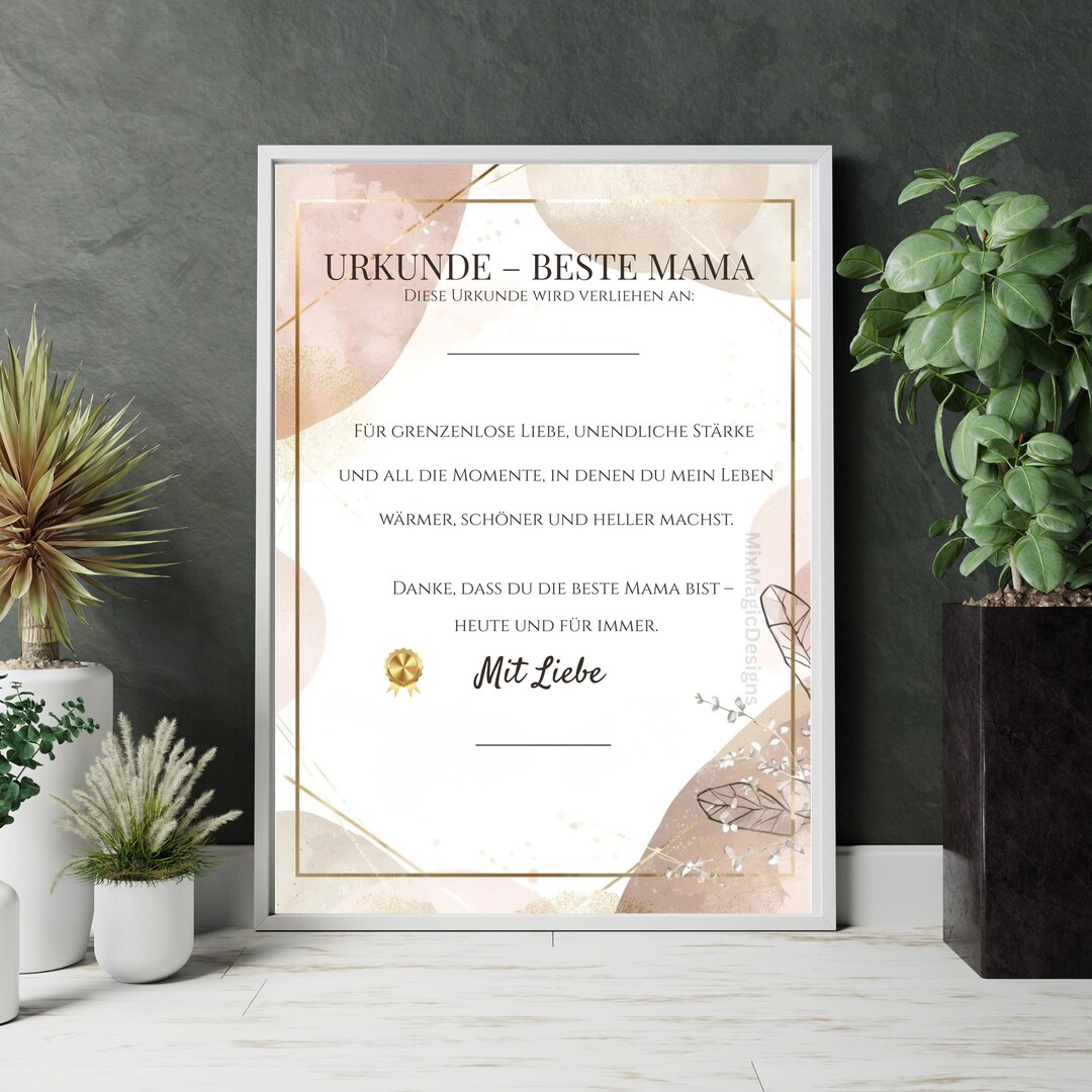 "best Mom" Certificate – a Loving Gift Idea for Mother's Day ...