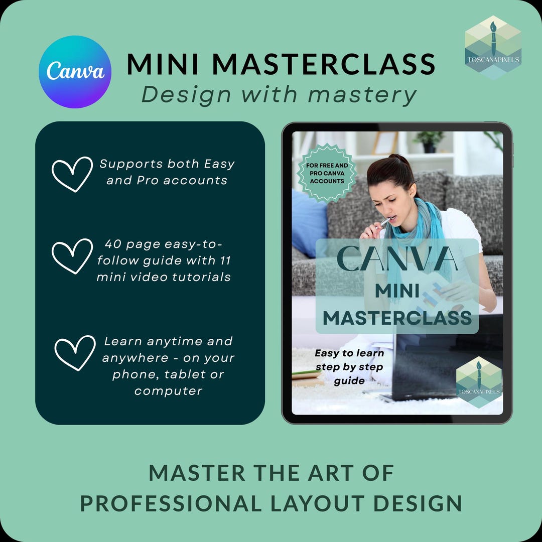 Canva Mini Masterclass-2025 Crash Course-digital Product Tutorial-learn ...
