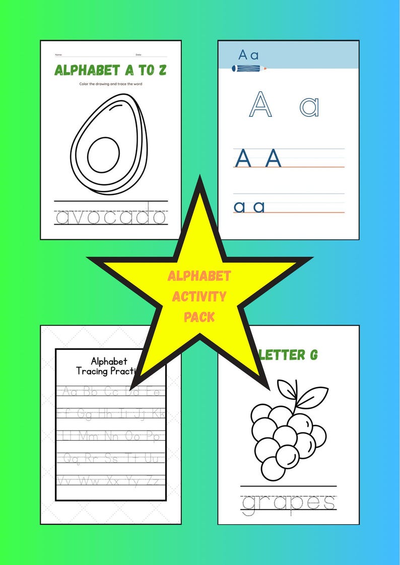 Alphabet Activity Pack - Etsy