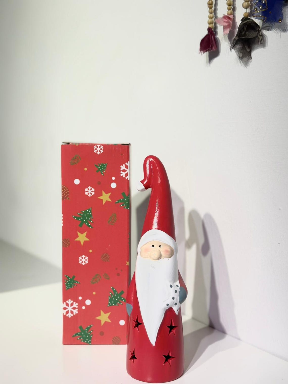 LED Christmas Ceramic Figurines: Santa & Snowman Table Decor - Etsy