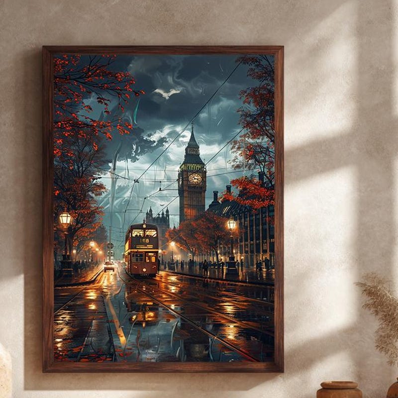 Big City Night Print - Etsy