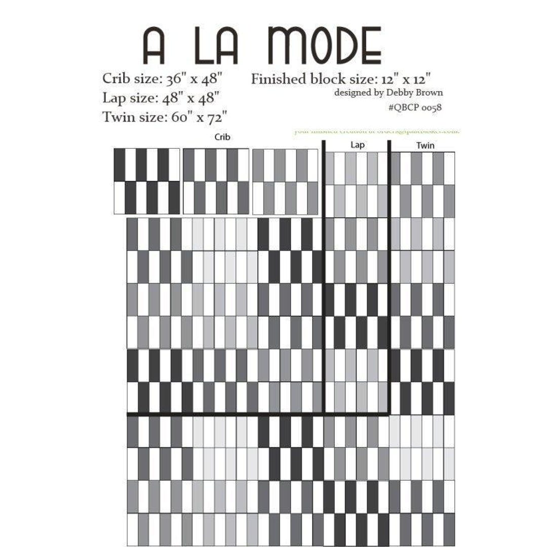 Cutie Quilt Pattern: A La Mode - Etsy