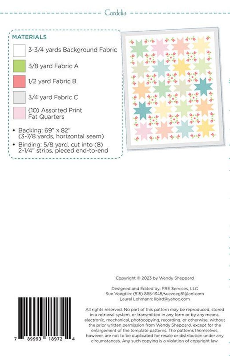 Cordelia Quilt Kit Using Kindred Fabrics - Etsy