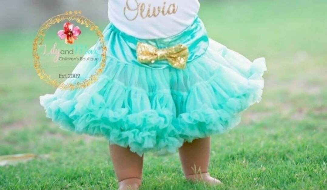 Aqua Puffy Tutu PICK Your BOW 30 Colors Aqua Puffy - Etsy